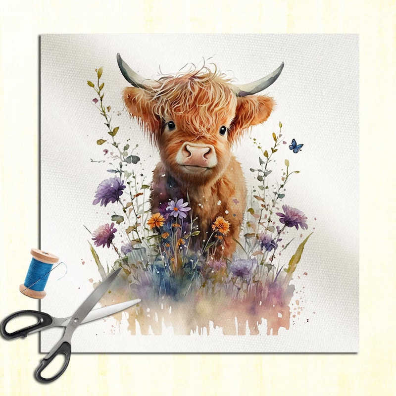Highland Cow Cushion - Etsy UK