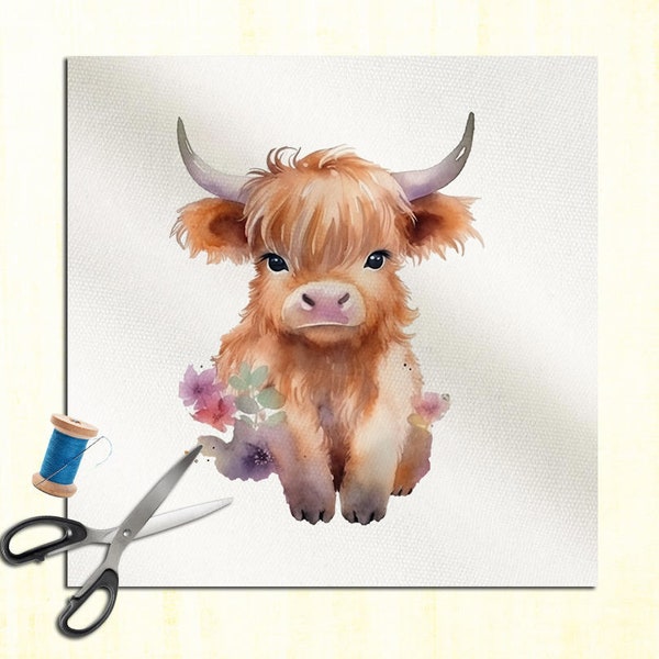 Highland Cows Fabric Panel - Etsy