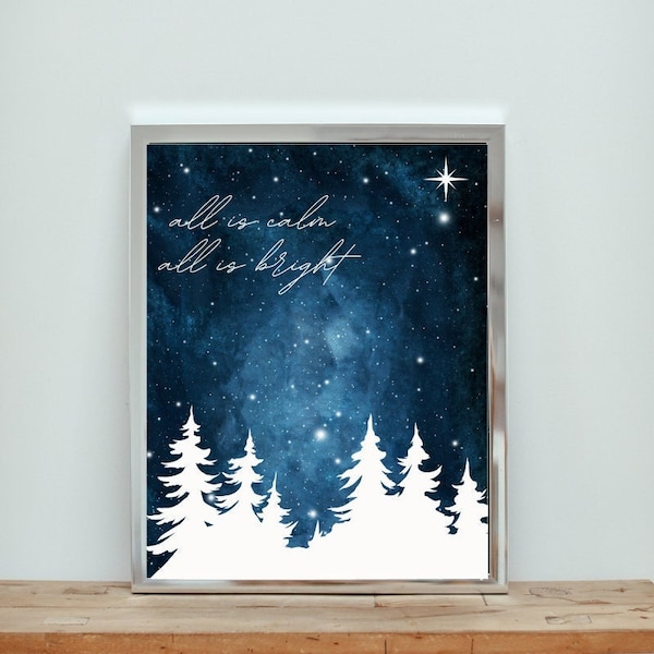 All is Calm All is Bright Sign - Etsy