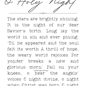 Oh Holy Night, Printable Christmas, Wall Art Printables, Christmas ...