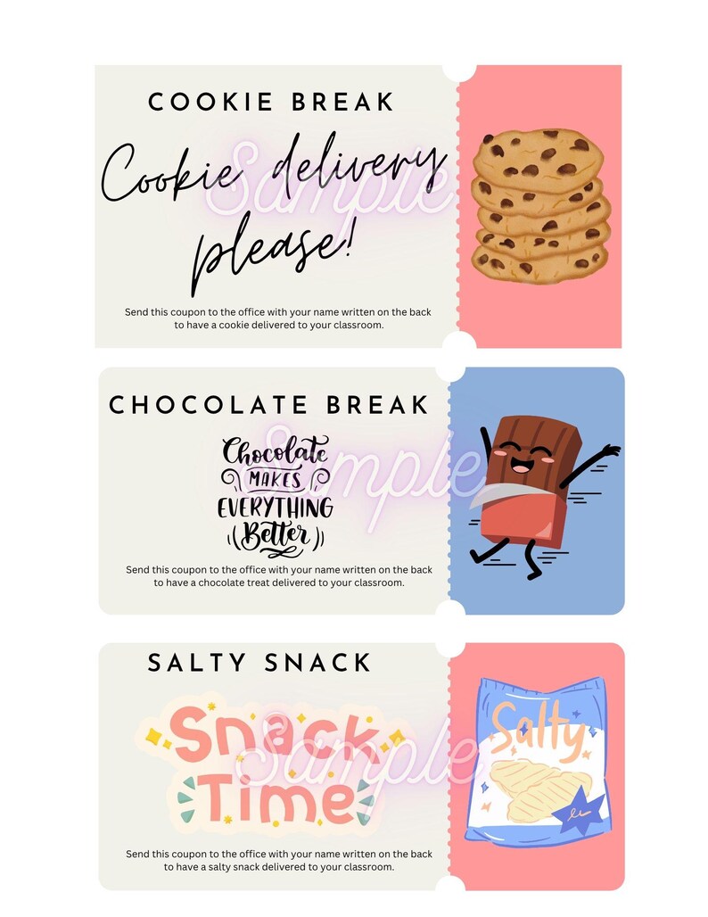 Teacher Morale Boost Coupons - Editable Canva Template - Etsy