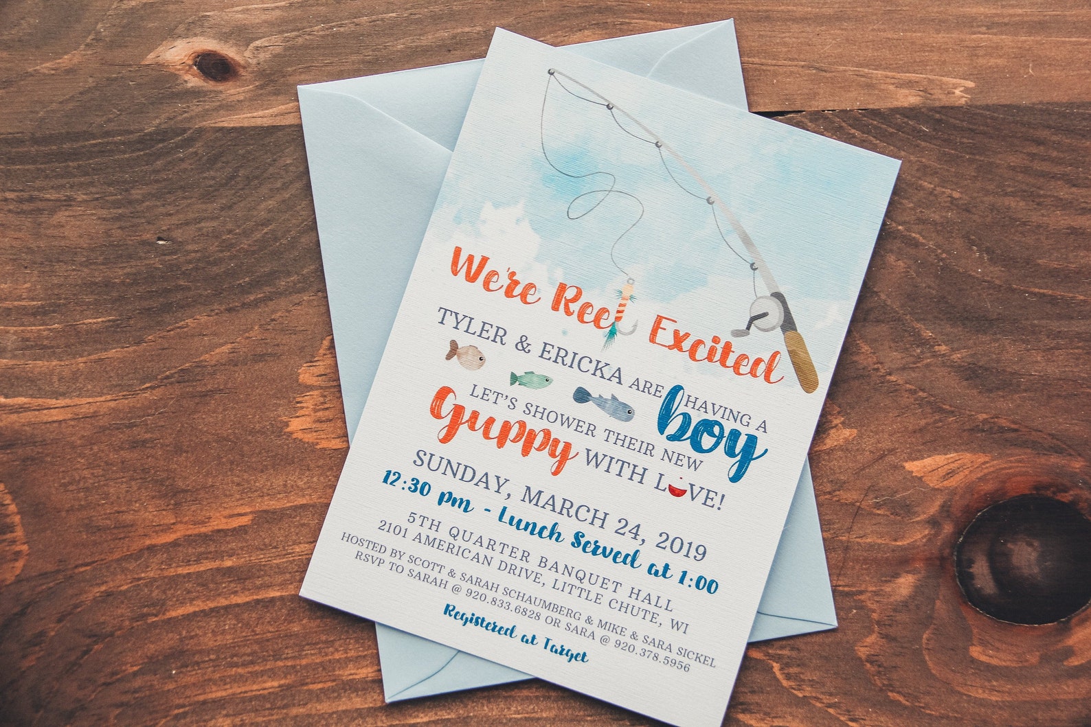 Fishing Themed Baby Shower Invitation | Etsy