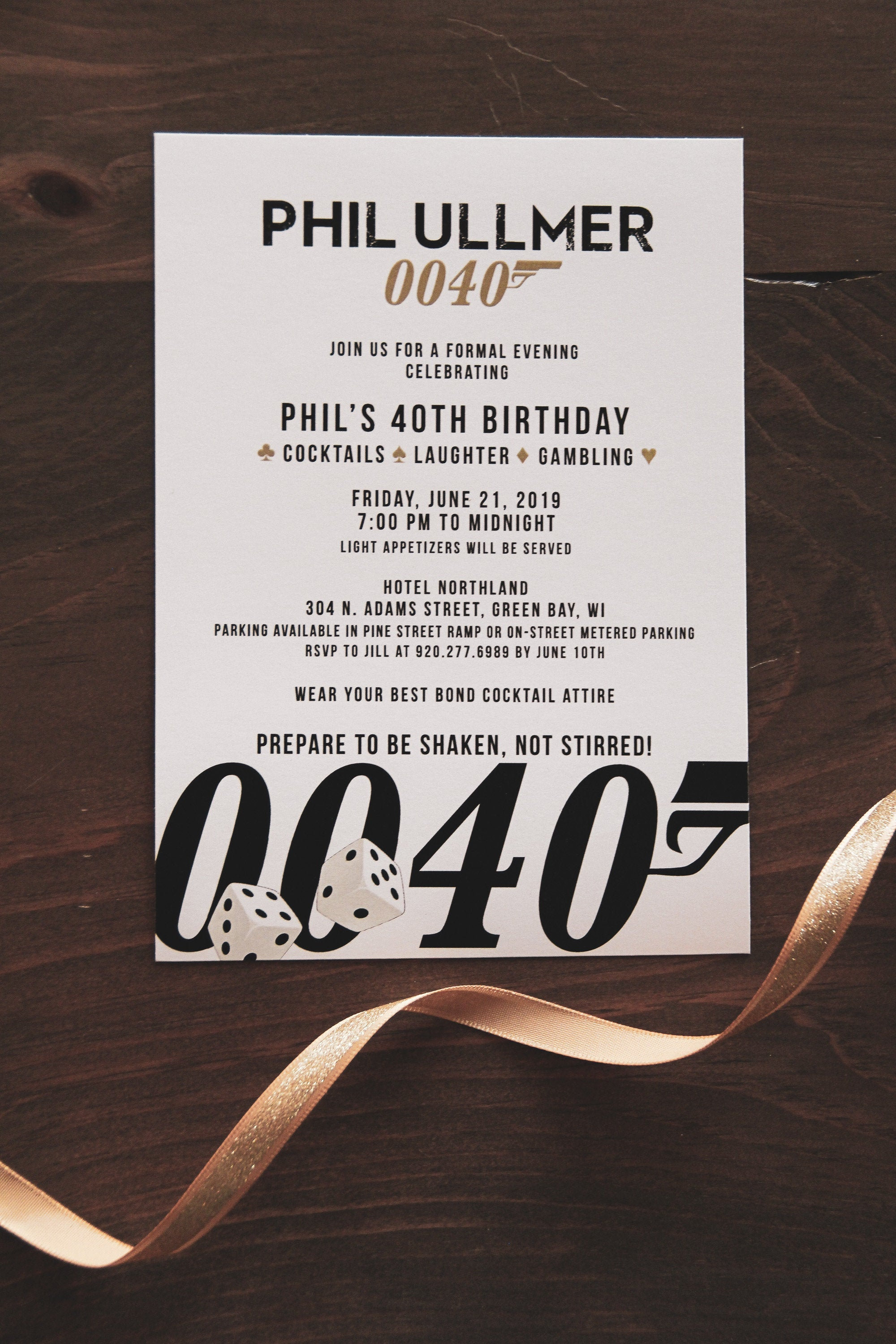 James Bond 007 Birthday Invitation Casino Themed - Etsy