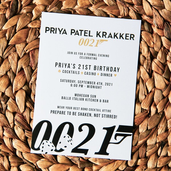 James Bond Invitations - Etsy
