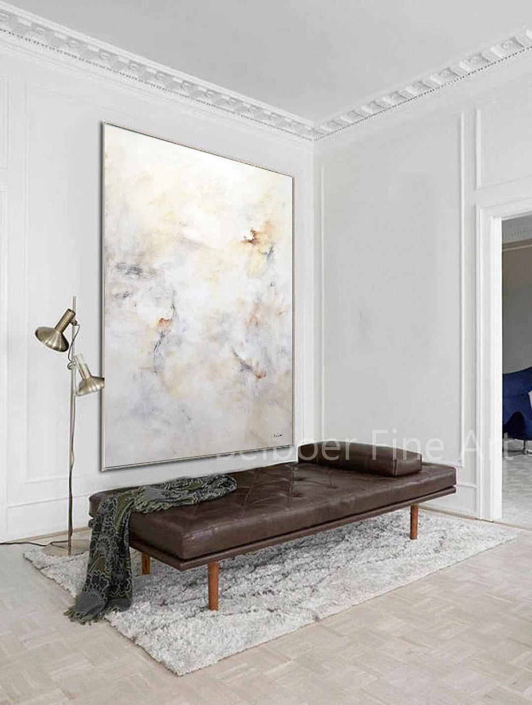 Large Abstract Earth Tones Painting Neutral Colors Contemporary Fine ...