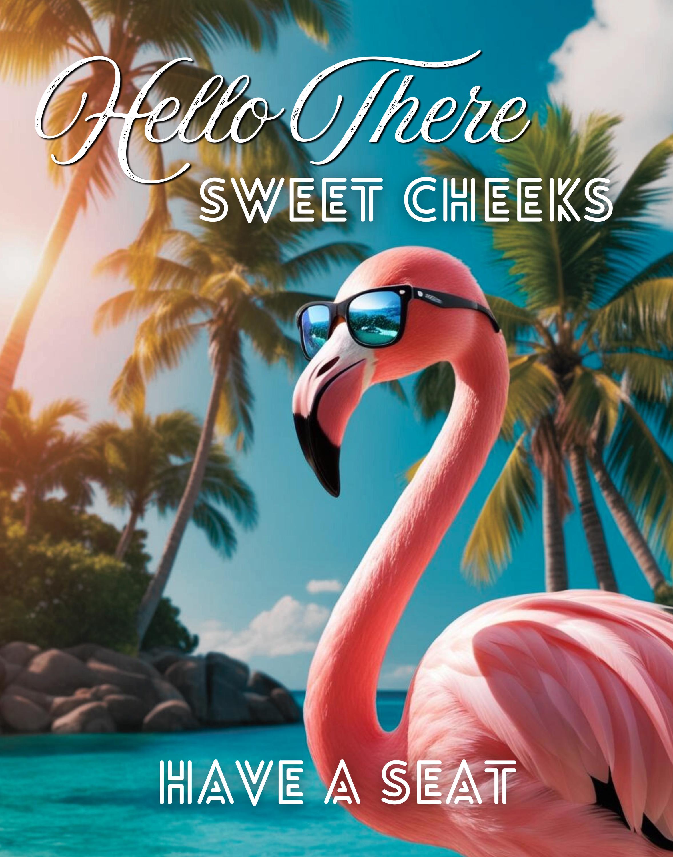 Fun, Sassy Pink Flamingo Bathroom Poster, Print, Art, Decor - Hello ...