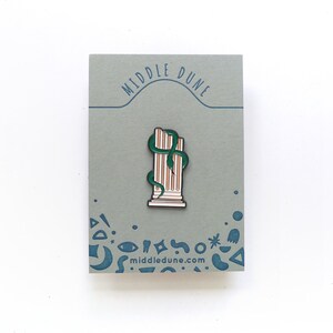 Snake & Column Pin / Broken Column Enamel Pin / Ancient Greek Mythology ...