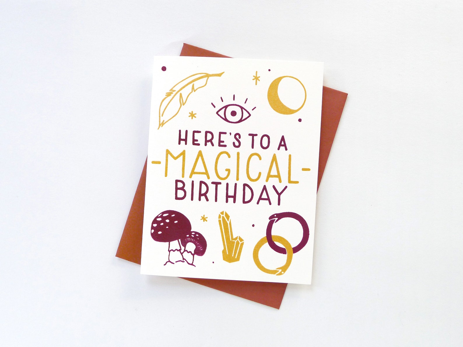 Magical Birthday Card / Witchy Birthday Greeting Card / Hand - Etsy