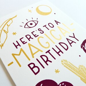 Magical Birthday Card / Witchy Birthday Greeting Card / Hand - Etsy