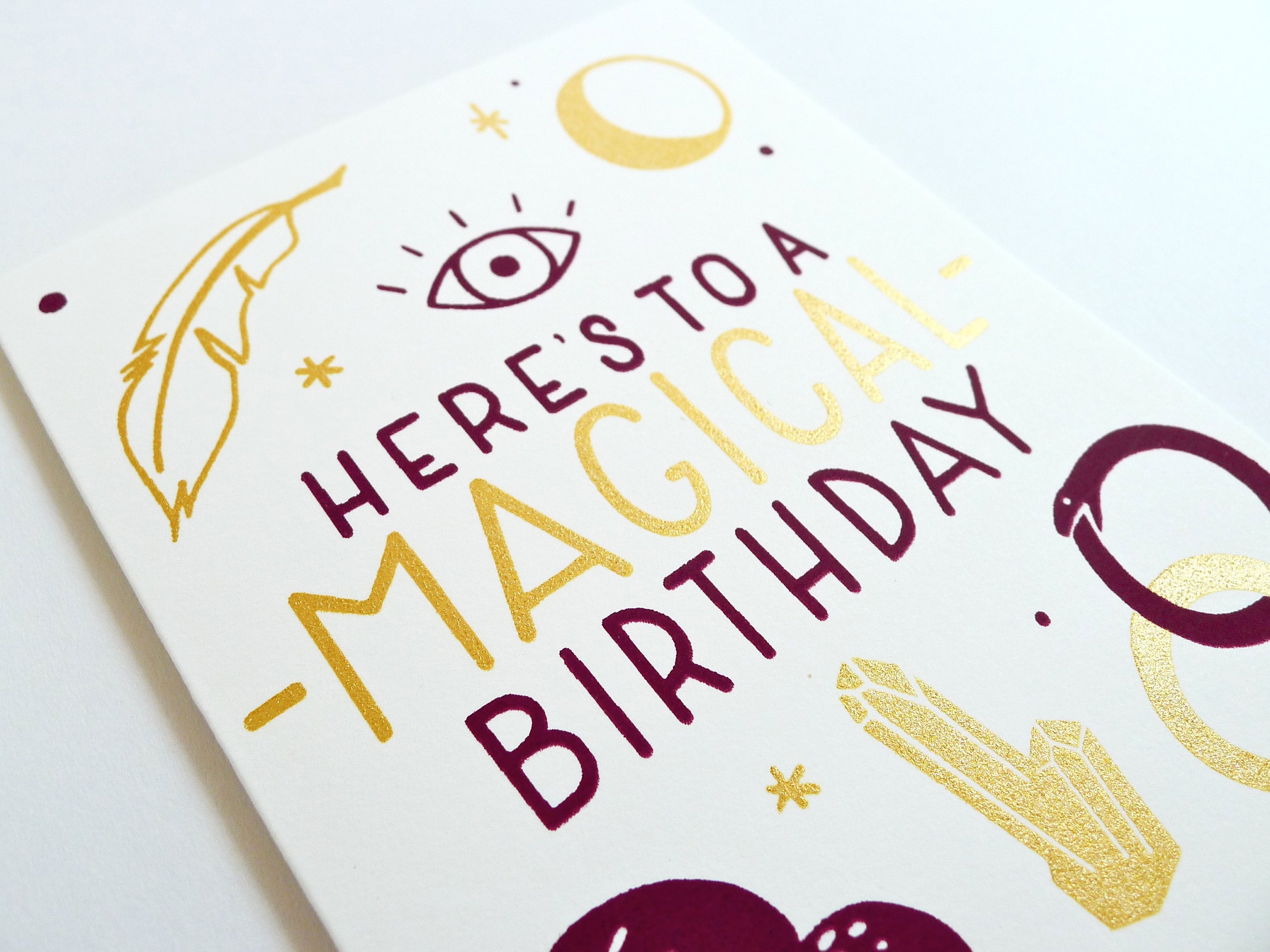 Magical Birthday Card / Witchy Birthday Greeting Card / Hand | Etsy