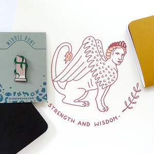 Snake & Column Pin / Broken Column Enamel Pin / Ancient Greek Mythology ...