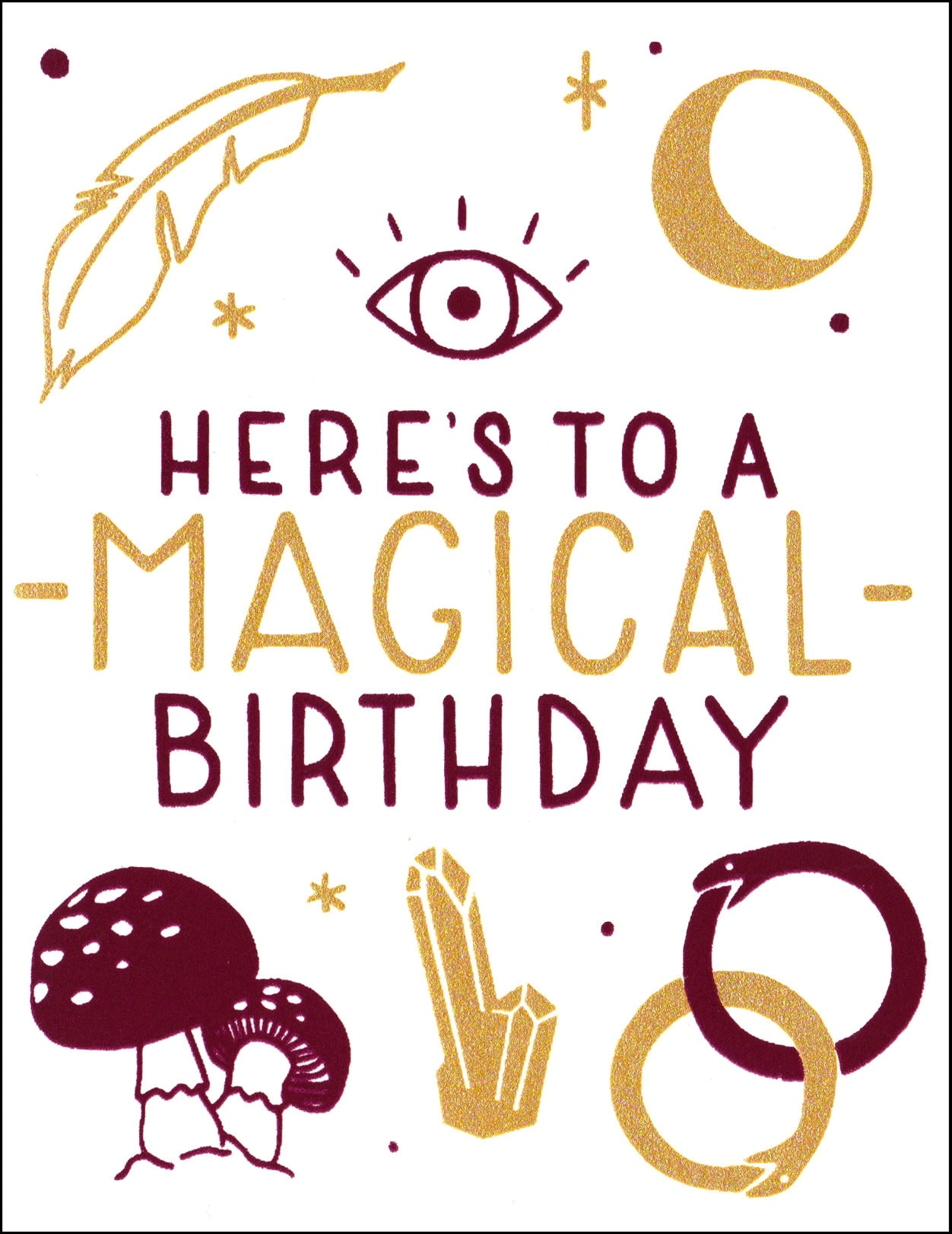 Magical Birthday Card / Witchy Birthday Greeting Card / Hand | Etsy