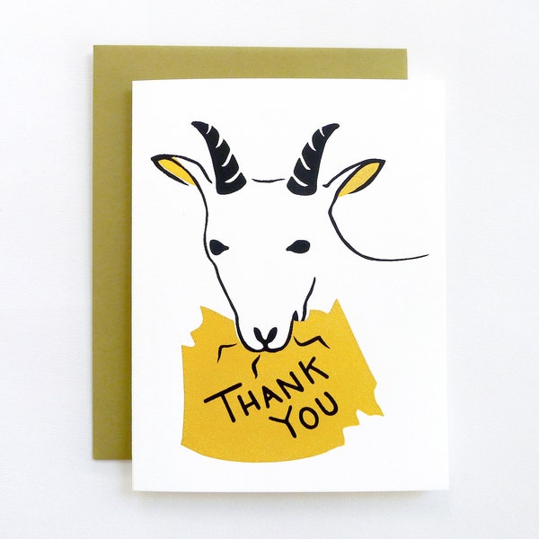 Goat Thank You Card - Etsy