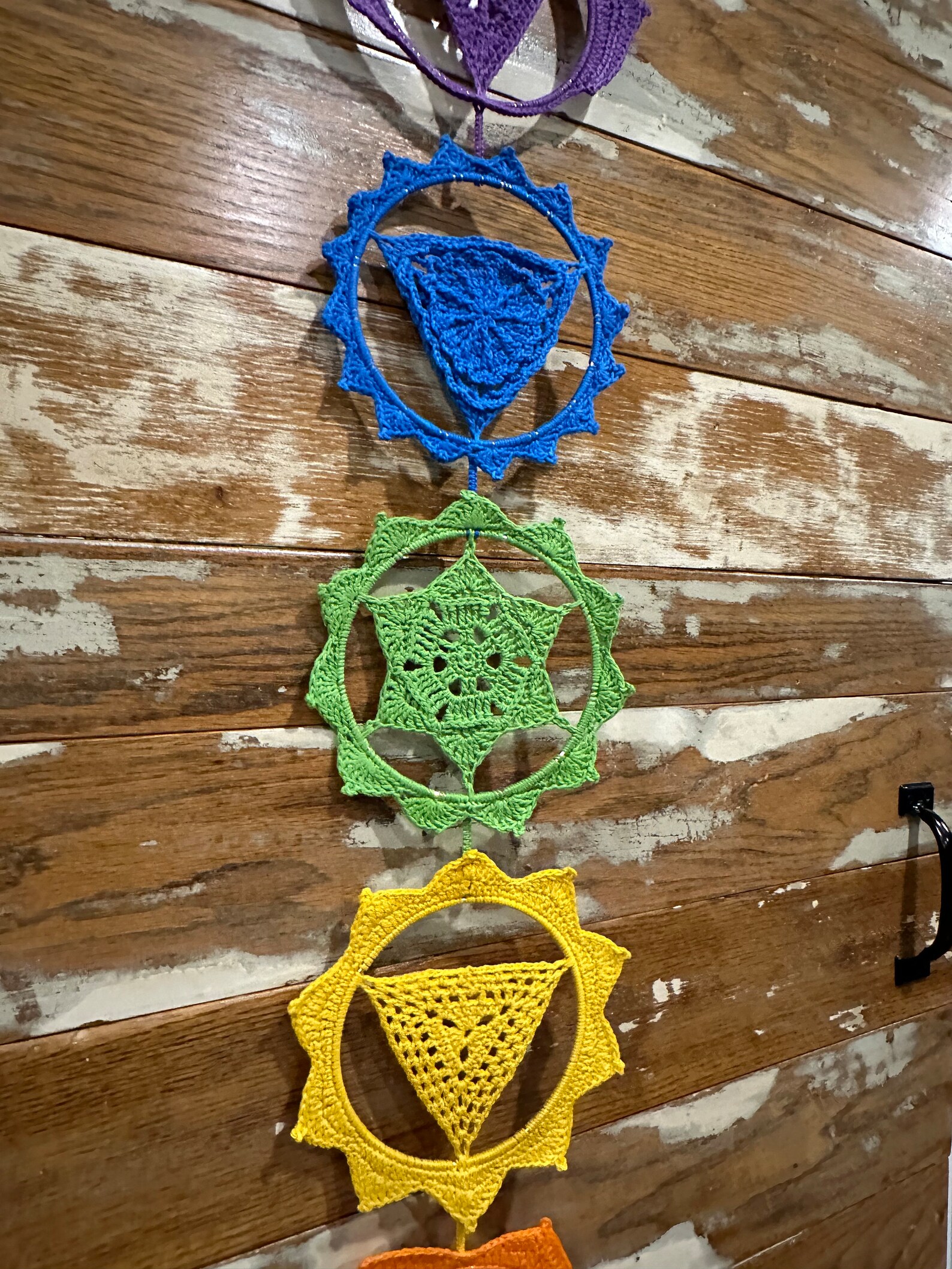 Chakra Wall Hanging Crocheted Chakra Symbols - Etsy