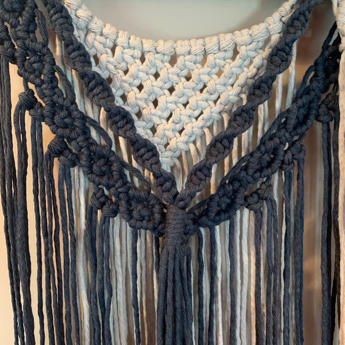 Macrame Wall Hanging Swag Wall Hanging Fiber Art Boho Style Home Decor ...