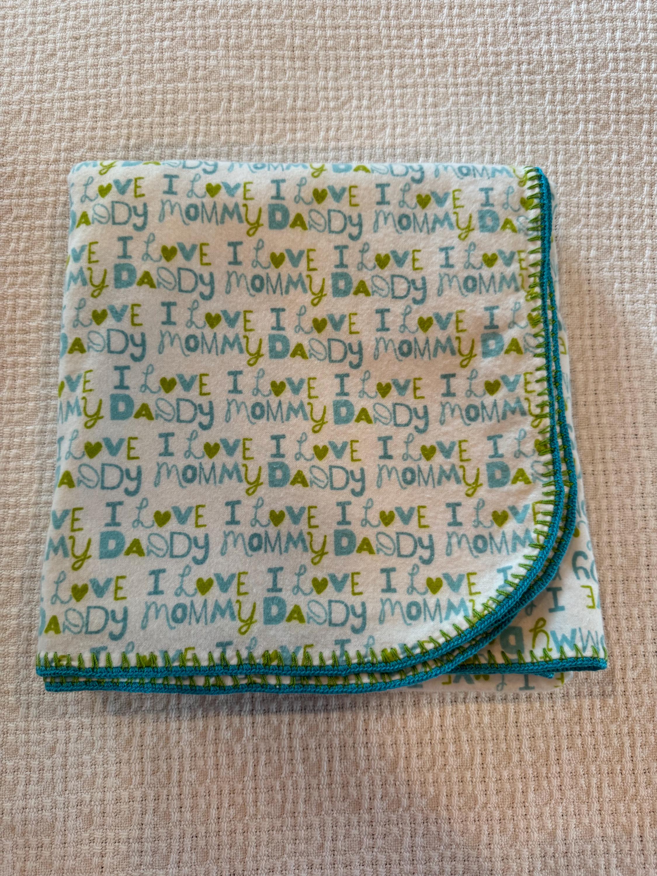 Newborn Swaddle Flannel Swaddle Receiving Blanket Hand Crochet Edging ...