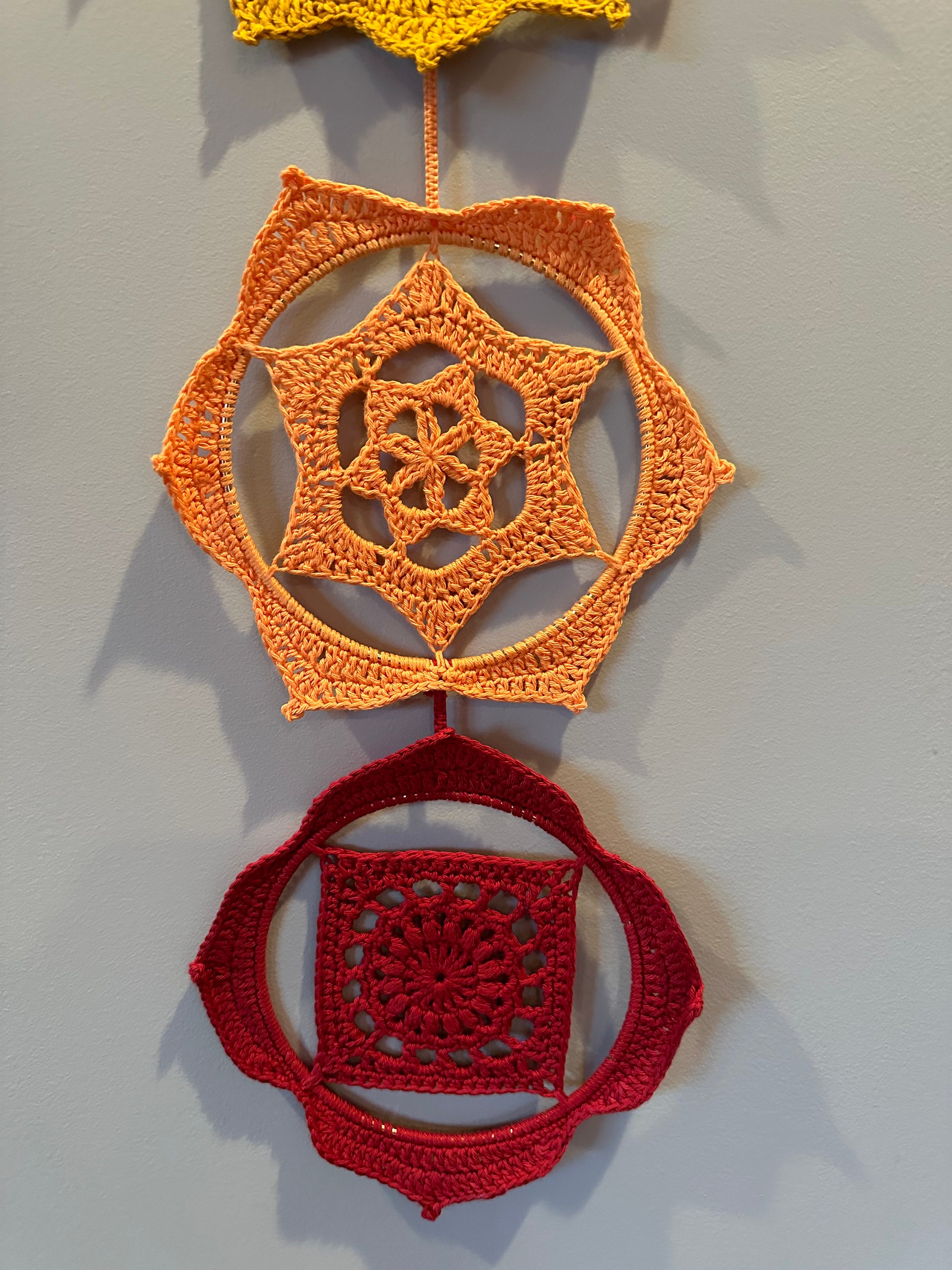 Chakra Wall Hanging Crocheted Chakra Symbols - Etsy