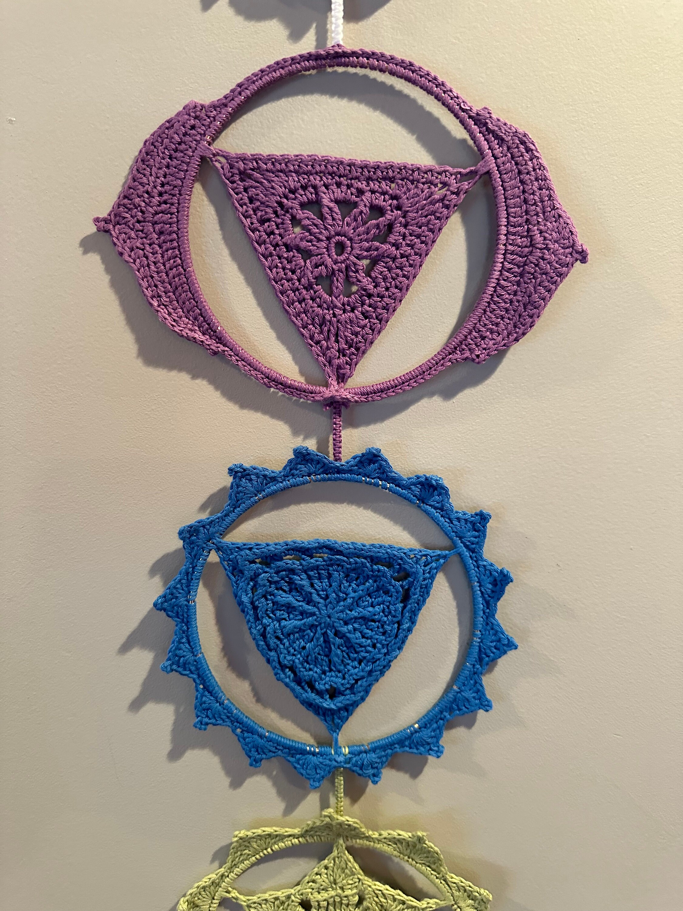 Chakra Wall Hanging Crocheted Chakra Symbols - Etsy