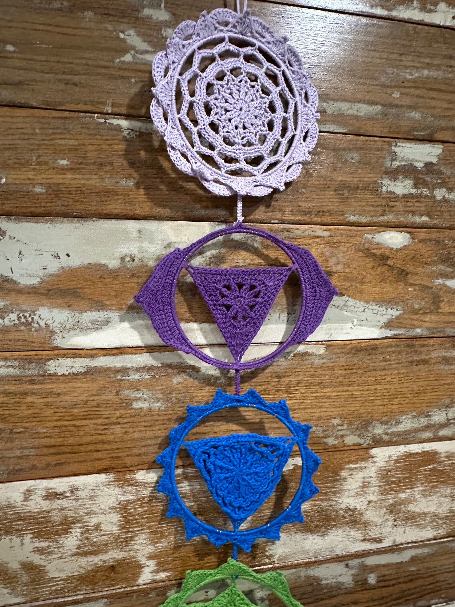 Chakra Wall Hanging Crocheted Chakra Symbols - Etsy