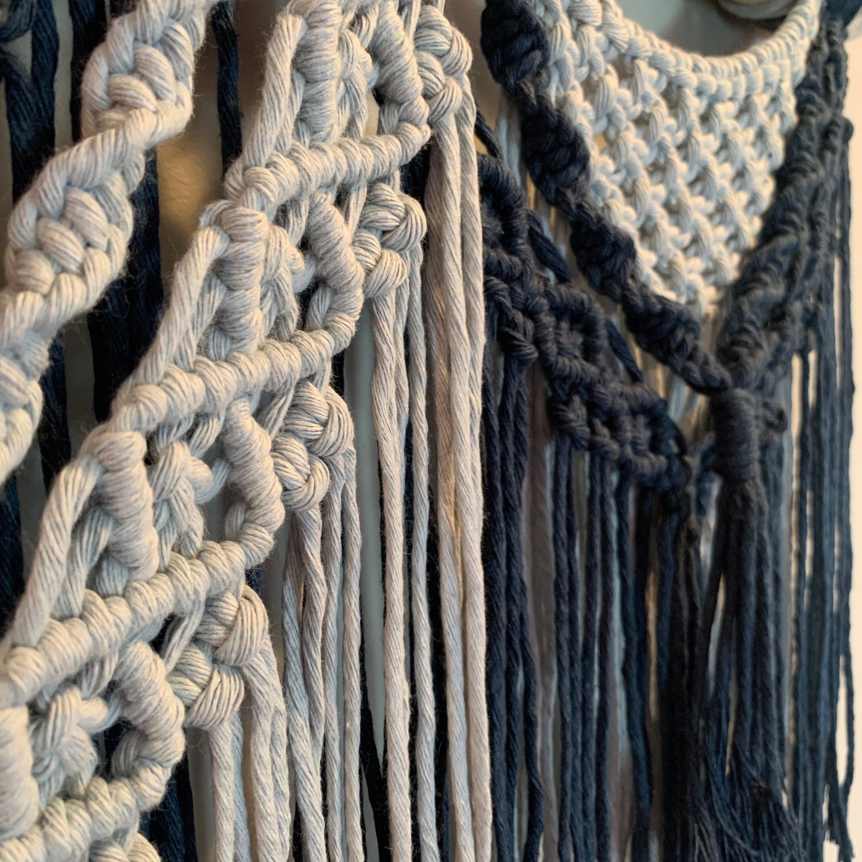 Macrame Wall Hanging Swag Wall Hanging Fiber Art Boho Style Home Decor ...