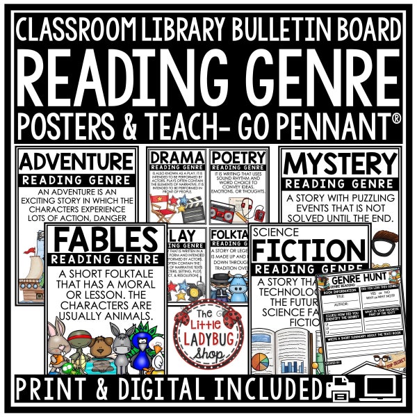 Library Genre - Etsy