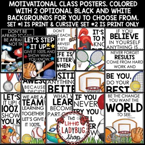Sports Theme Classroom Decor Bulletin Board Sports Theme Motivational ...