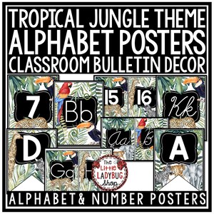 Tropical Jungle Classroom Decor Bundle | Safari Animal Jungle Tropical ...