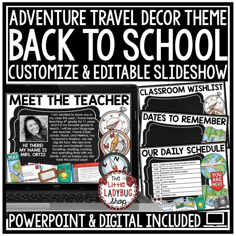 Adventure Travel Theme Classroom Décor Bundle Travel Theme Motivational ...