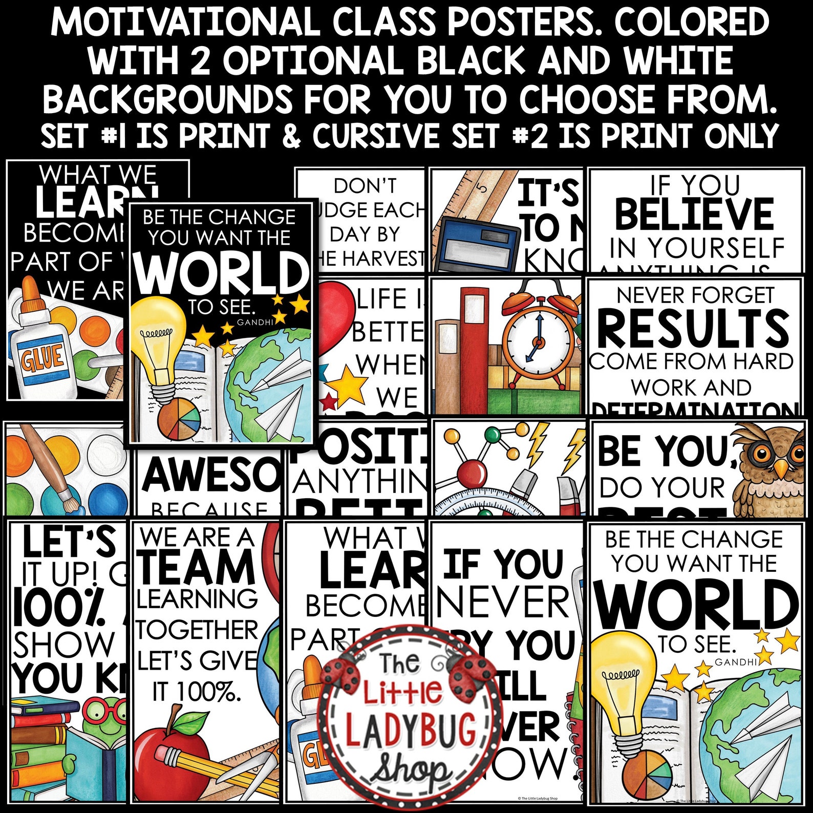 School Supplies Theme Classroom Decor Bulletin Board Student ...
