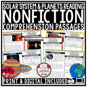 Solar System Reading Passages | Planets Reading Comprehension Passages ...