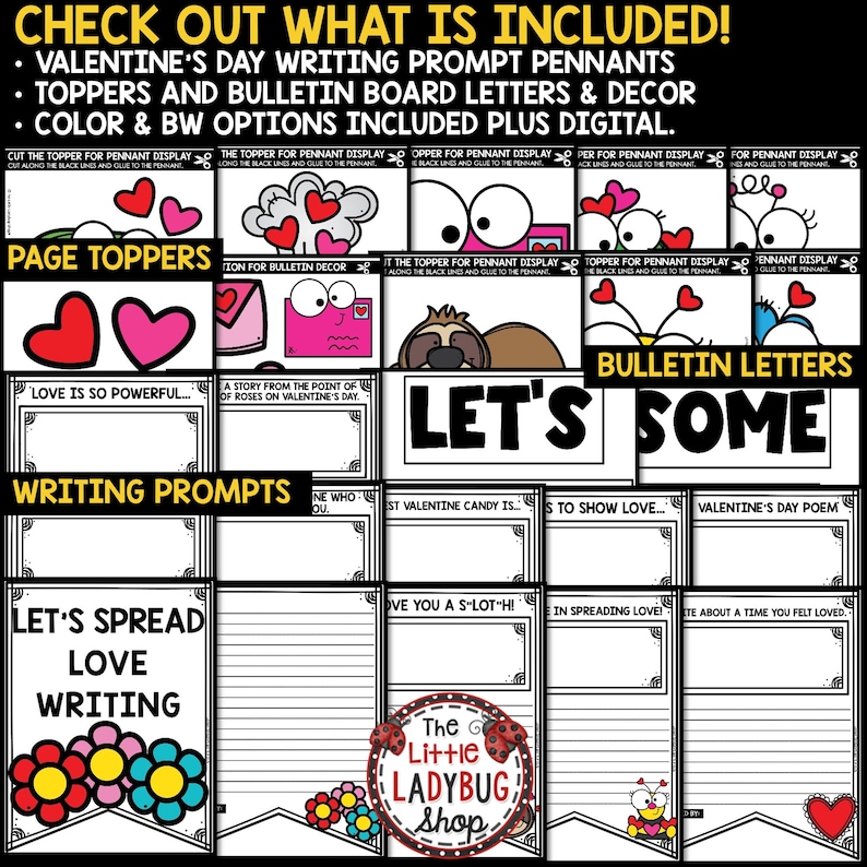 Valentine's Day Writing Prompts | Homeschool Valentine's Day Printable ...