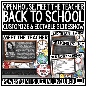 Back to School Slide Templates | Meet the Teacher Slideshow Template ...