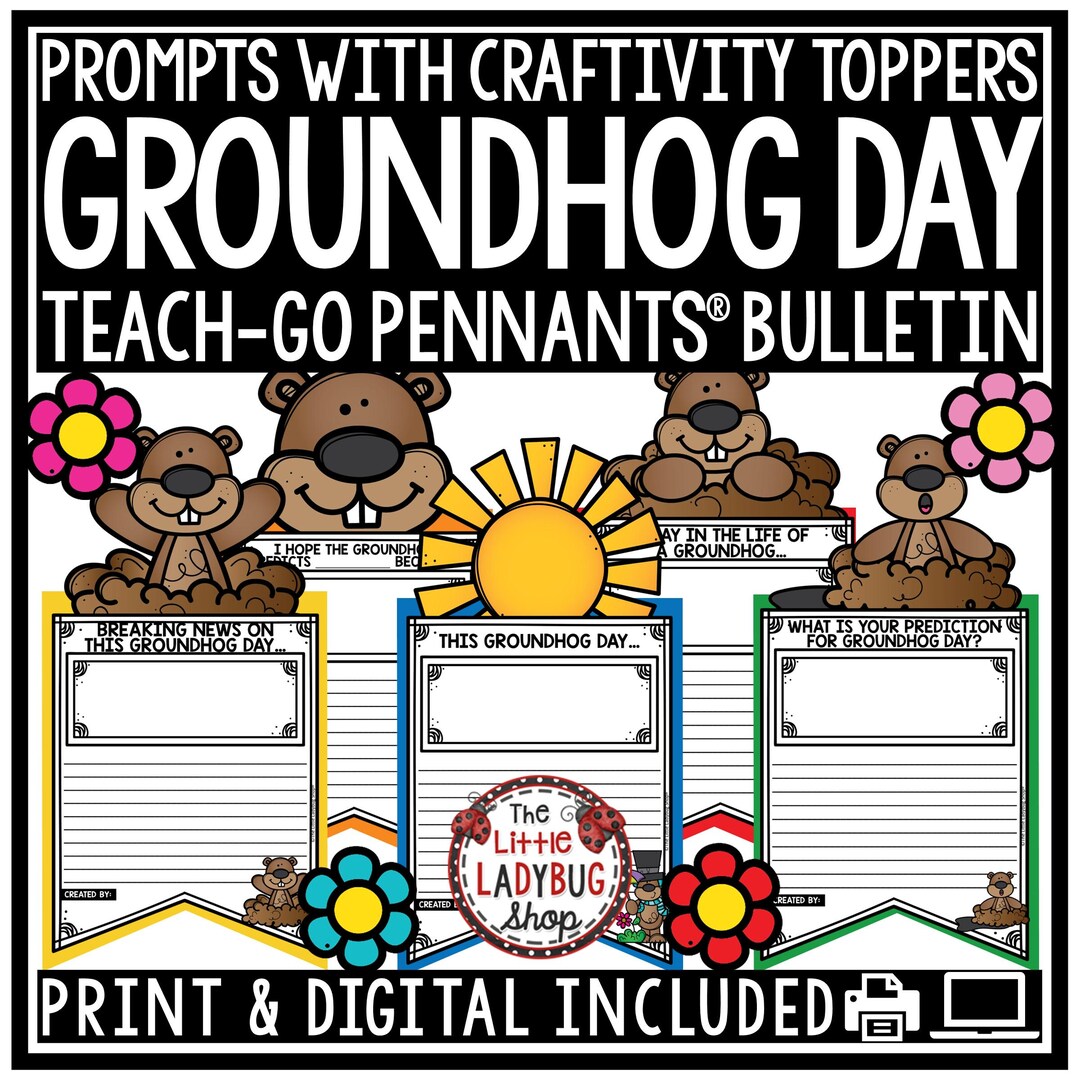 Groundhog Day Writing Prompts | Homeschool Groundhog Day Printable ...