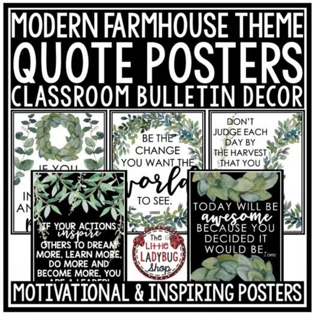 Modern Farmhouse Theme Classroom Decor Bulletin Board | Boho Farmhouse ...