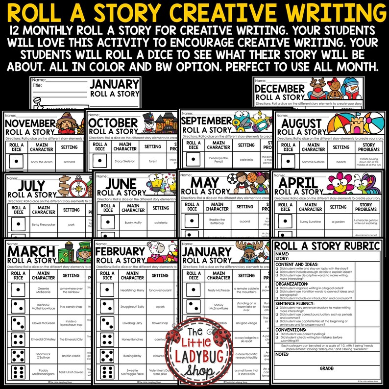 Roll a Dice Writing Prompts for Kids | Creative Writing Prompts ...
