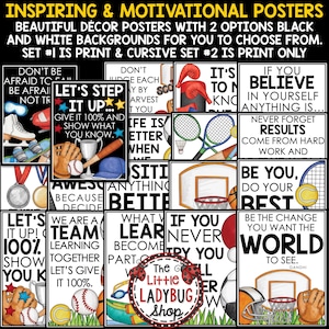 Sports Theme Classroom Decor Bulletin Board | Sports Motivational Quote ...