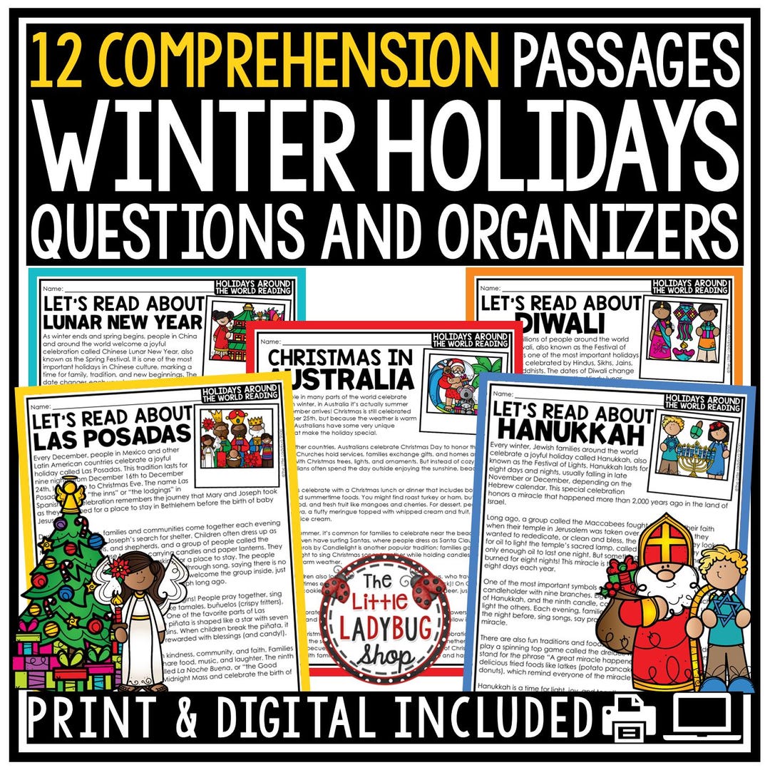 Winter Holidays Christmas Around the World Reading Passages ...