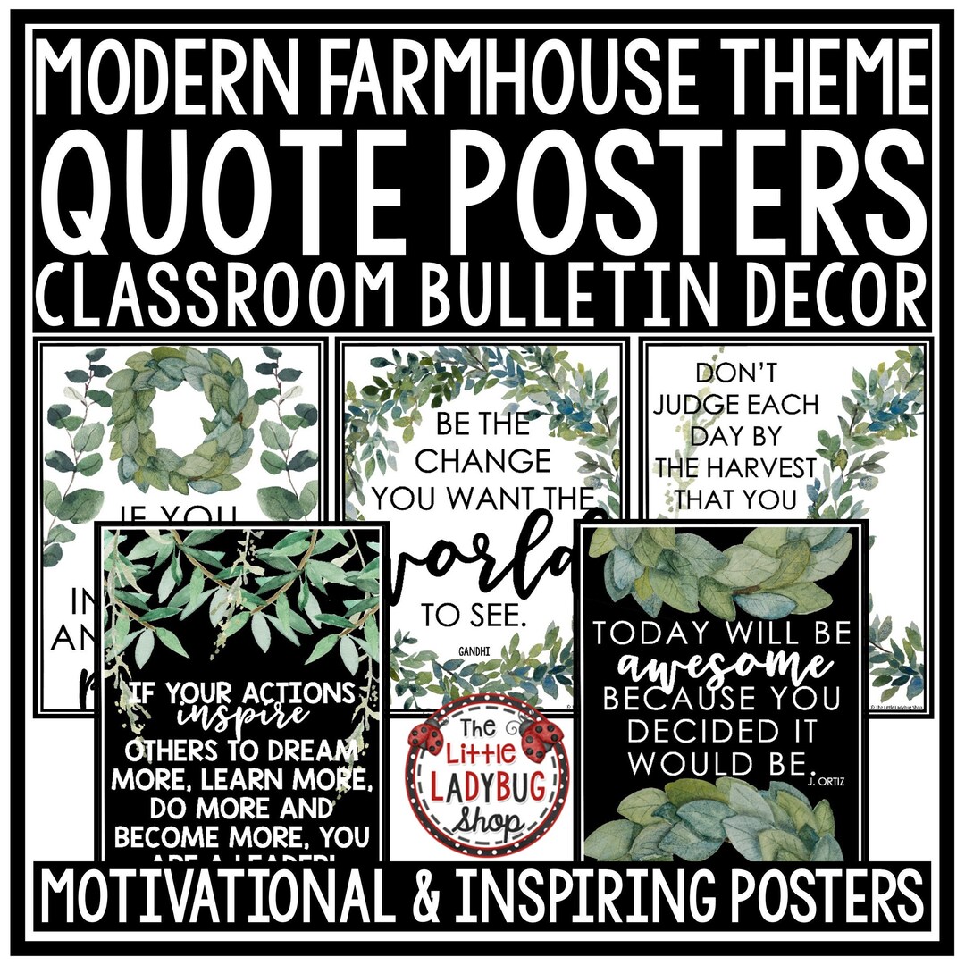 Modern Farmhouse Theme Classroom Decor Bulletin Board Boho - Etsy