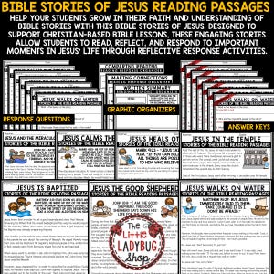 Christian Bible Stories Reading Passages | Bible Study Worksheets ...