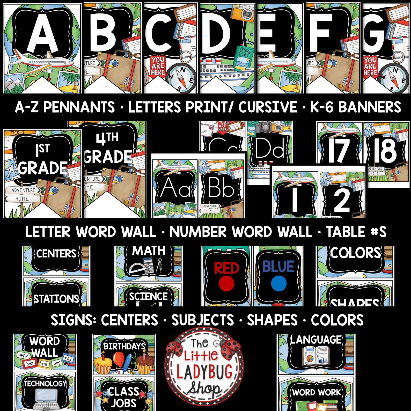 Adventure Travel Theme Classroom Décor Bundle | Travel Theme ...