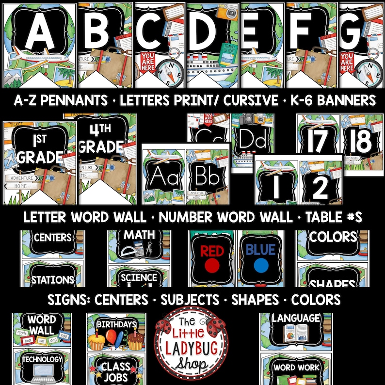 Adventure Travel Theme Classroom Décor Bundle | Travel Theme ...