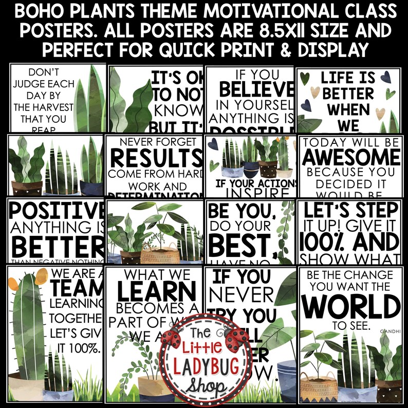 Boho Plants Theme Classroom Decor Bulletin Board | House Plants ...