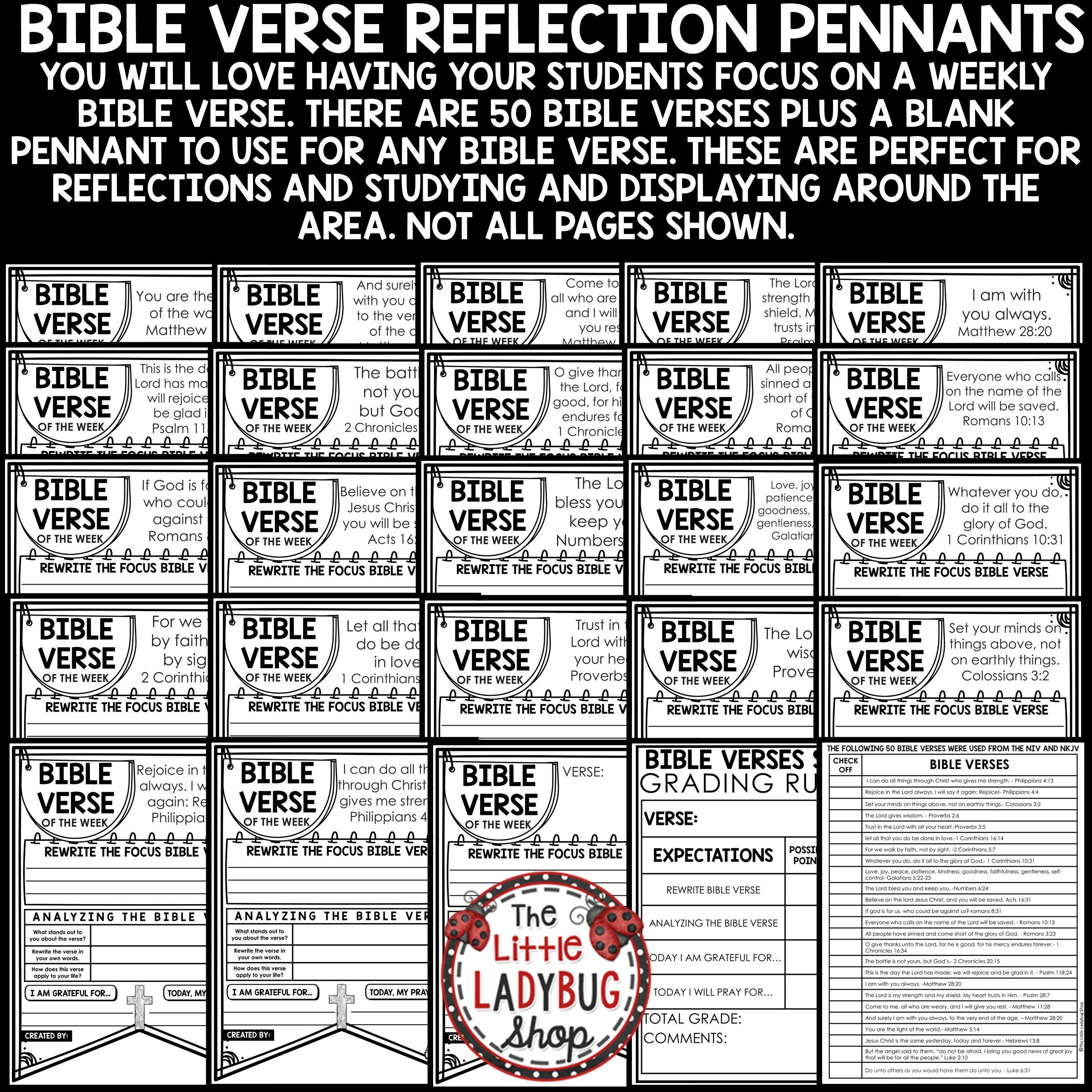 Kids Bible Coloring Worksheets | Homeschool Bible Verse Study Journal ...