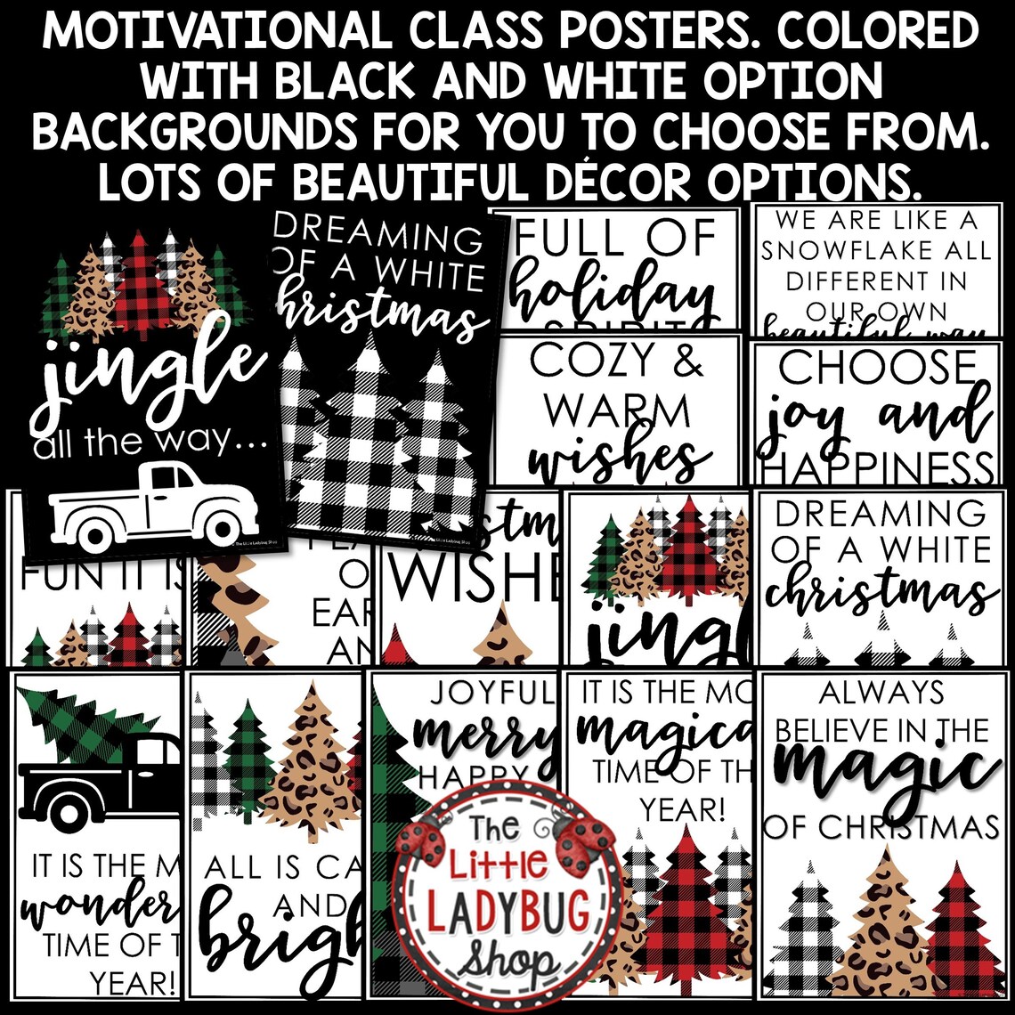 Christmas Theme Classroom Decor Bulletin Board | Holiday Motivational ...