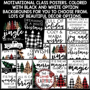 Christmas Theme Classroom Decor Bulletin Board | Holiday Motivational ...