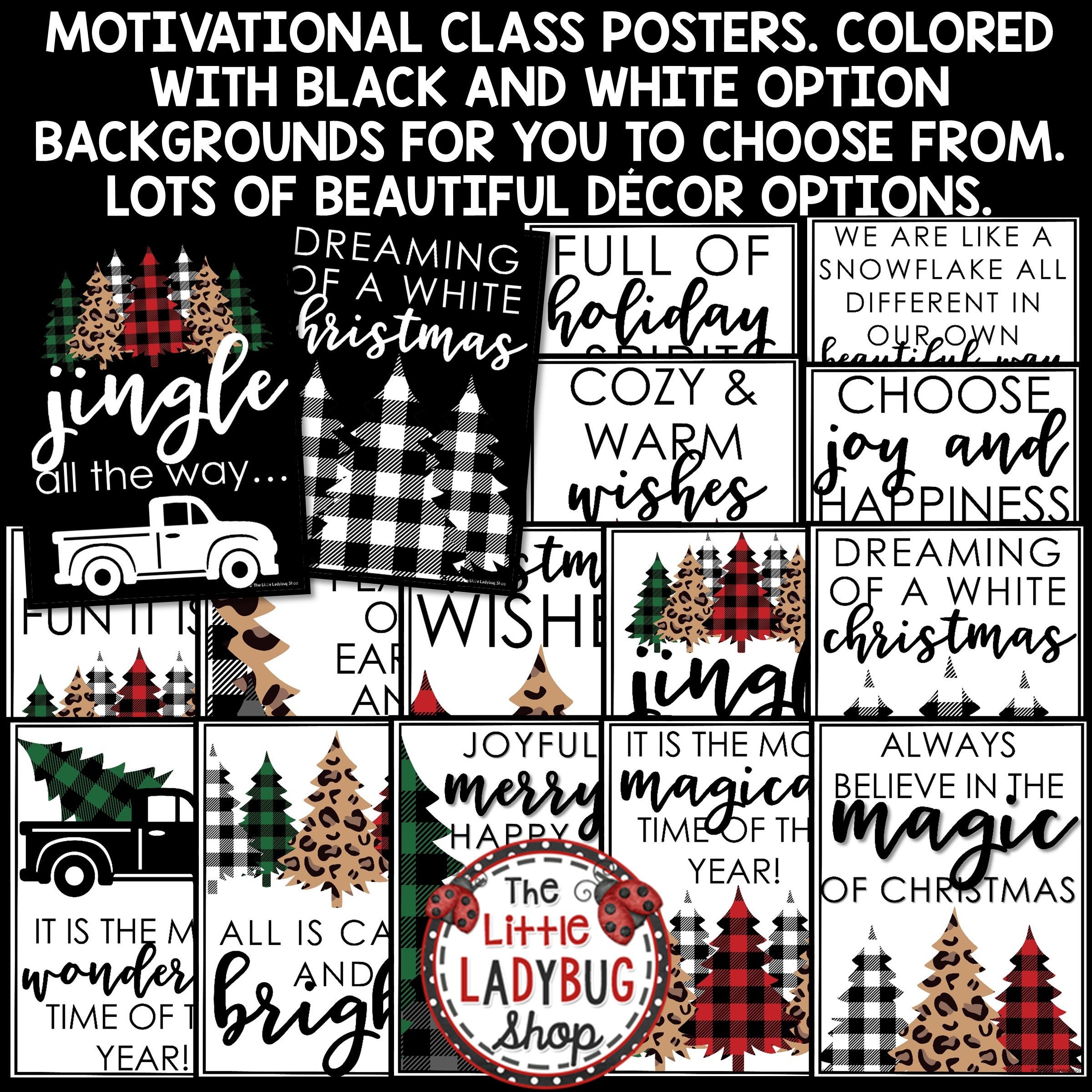 Christmas Theme Classroom Decor Bulletin Board | Holiday Motivational ...