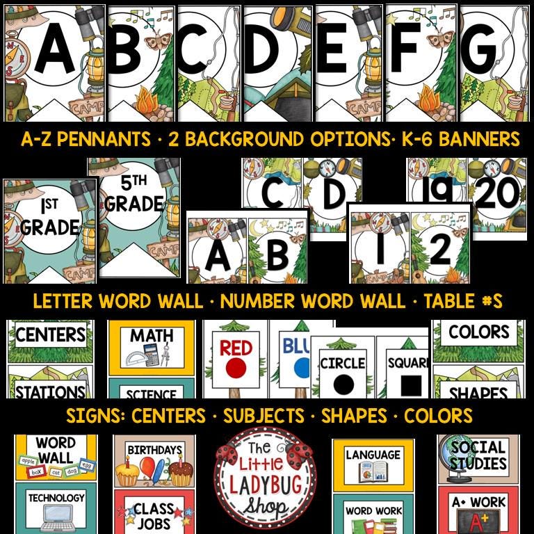 Outdoor Camp Theme Classroom Décor Bundle | Camping Posters | Camping ...