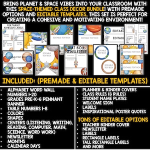 Space Theme Classroom Decor Bundle | Outer Space Theme Class Decor ...