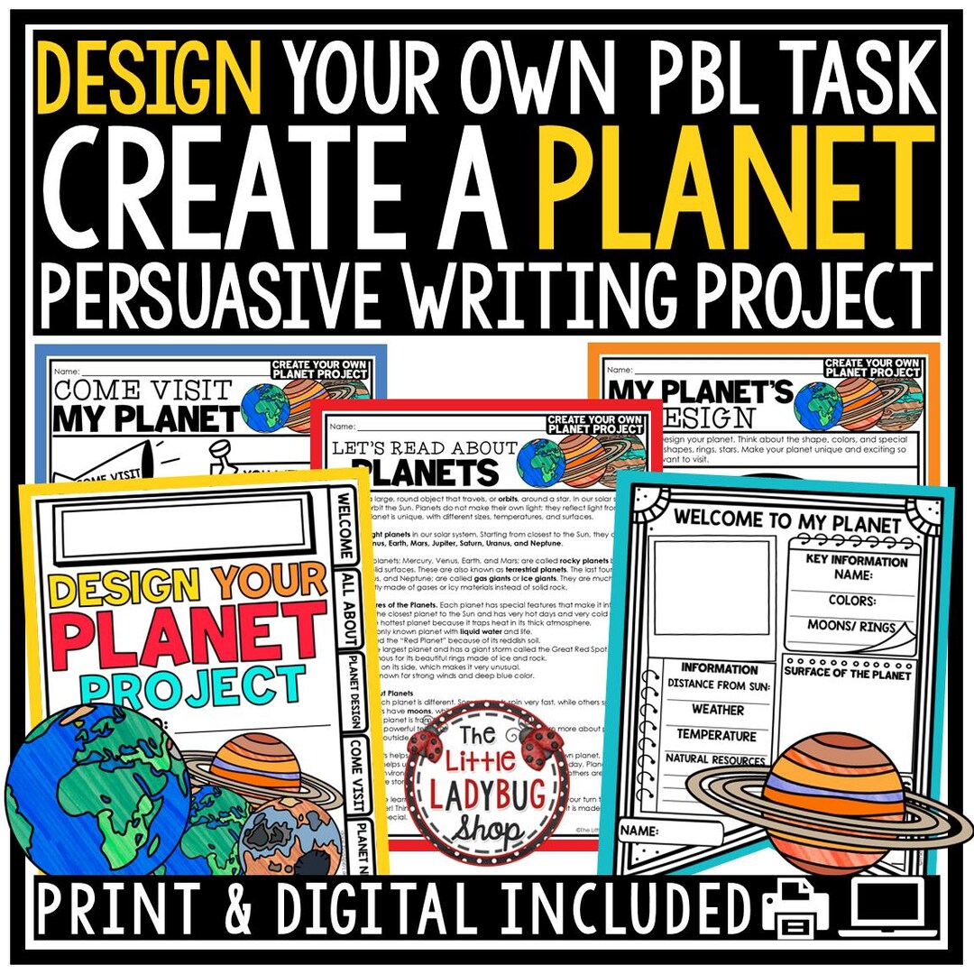Create Your Own Planet of the Solar System Activities Project PBL End ...