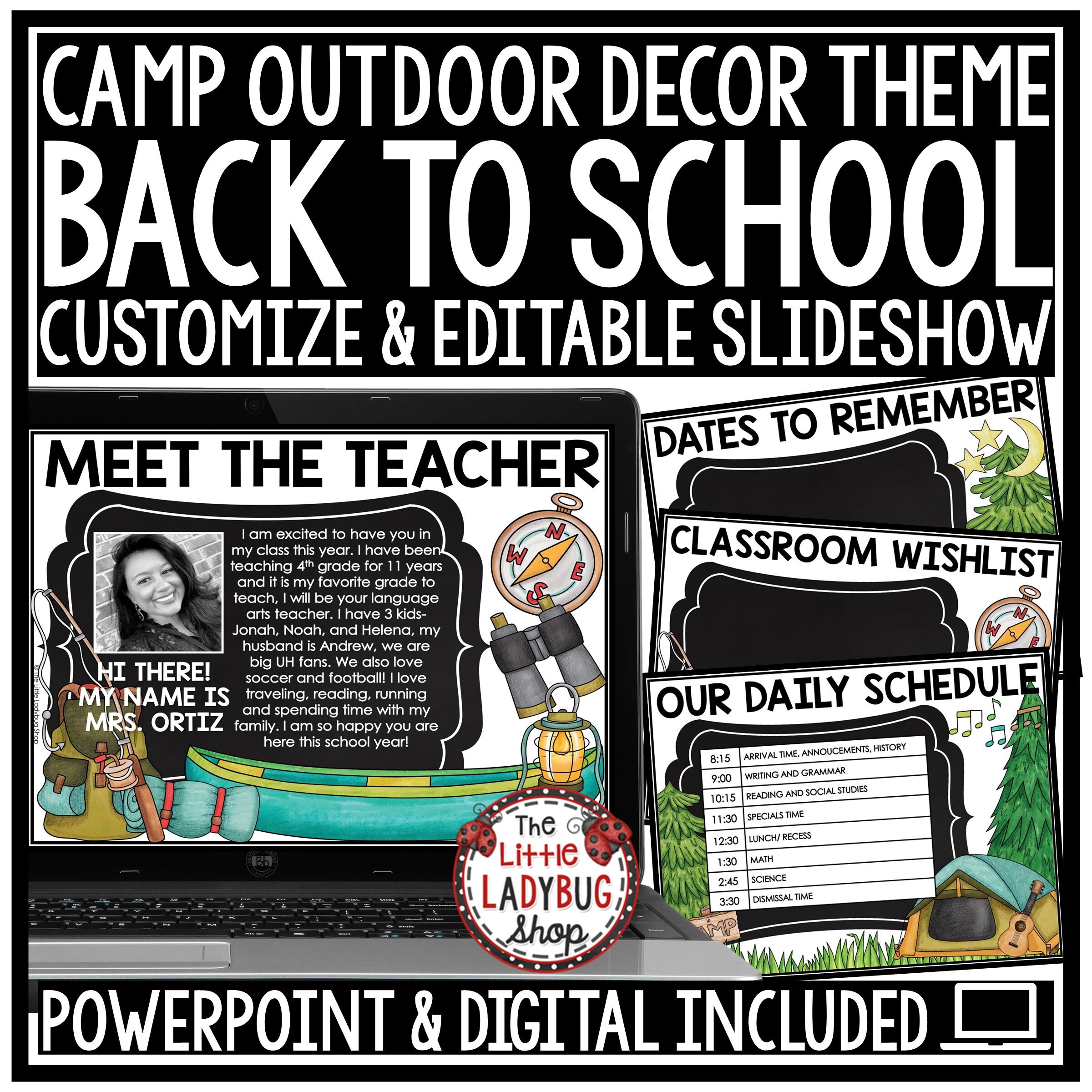 Outdoor Camp Theme Classroom Décor Bundle | Camping Motivational Quote ...